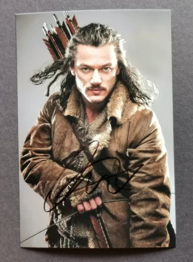 Luke Evans, Robin Hood, Original Autograph Signed in Person, 8x6