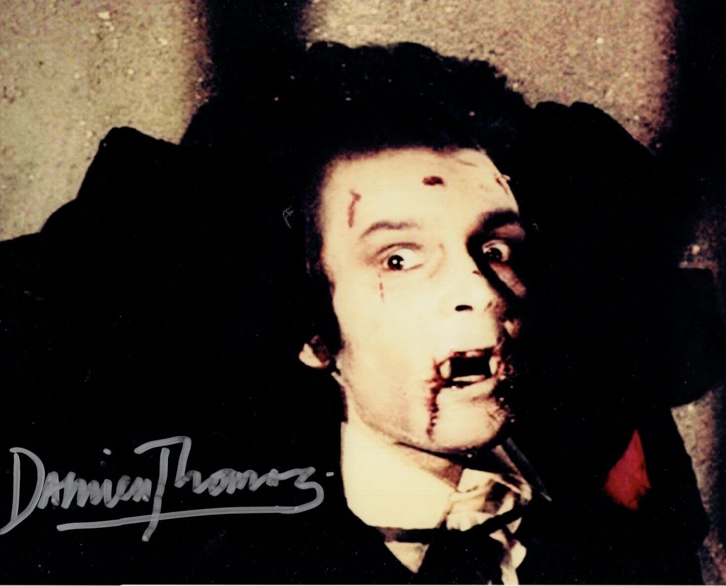 Signed by Damien Thomas, Twins of Evil, hammer horror movie 8x10 in ...