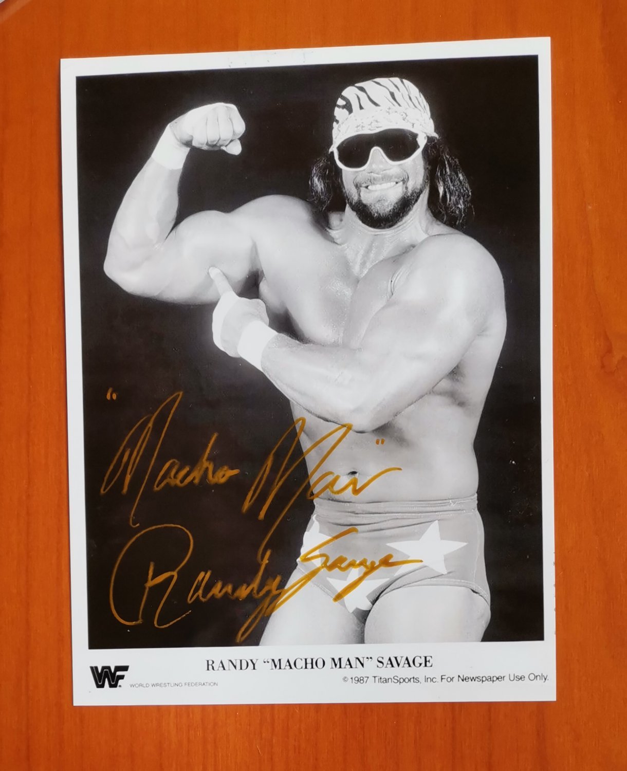 Macho Man, Randy Savage Signed Autographed 8x6 Photo, Wrestling, WCW WWF WWE