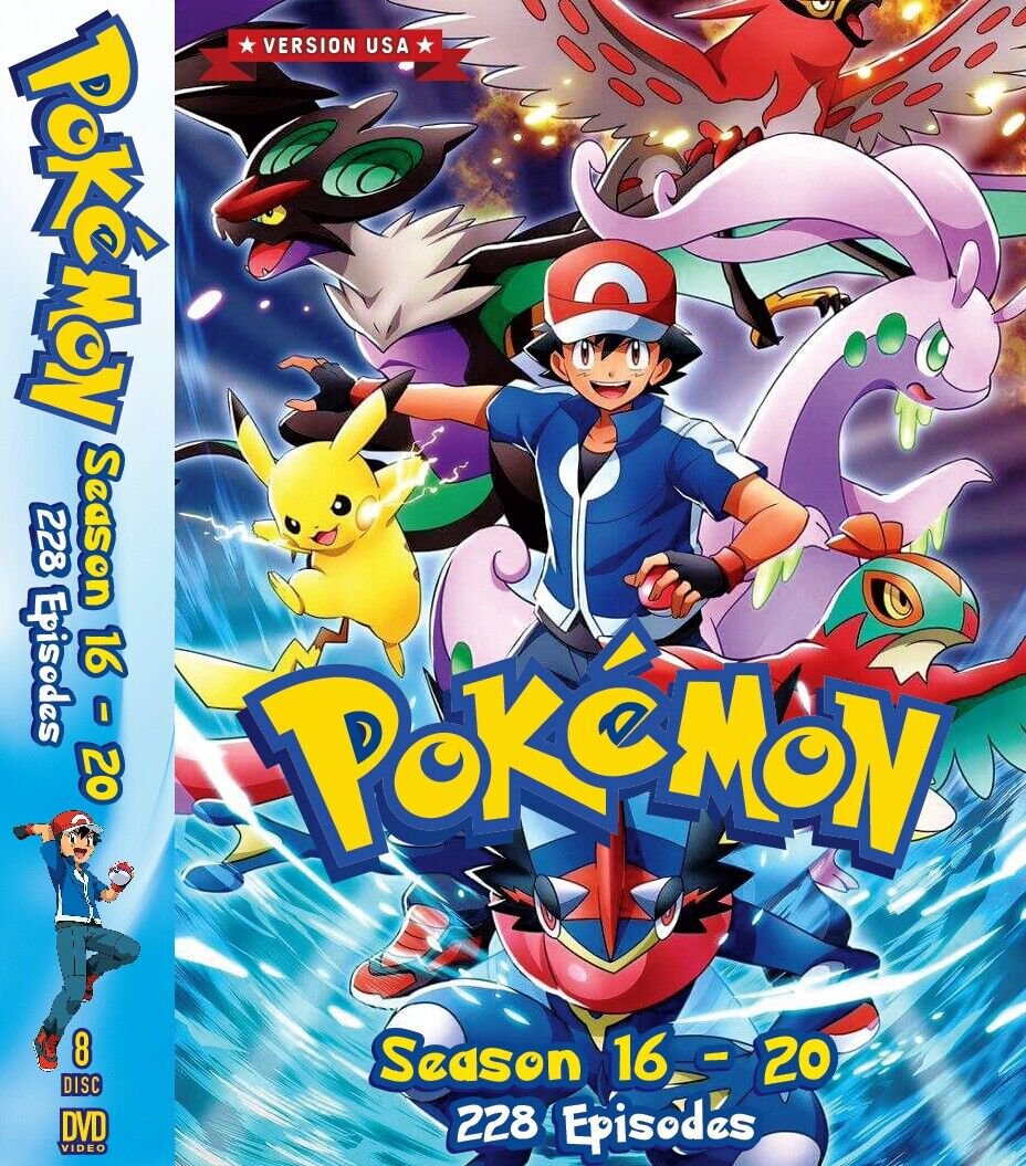 Pokemon Season 16-20 228 Episodes Japanese Anime DVD USA Version ...