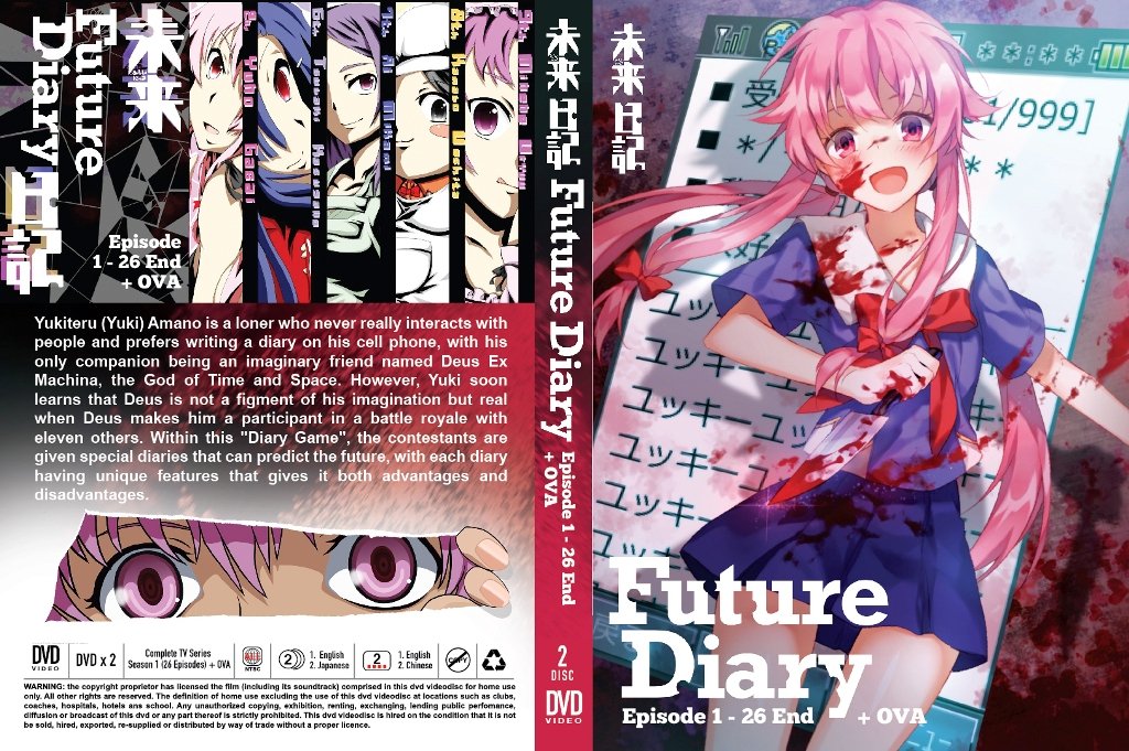 Mirai Nikki The Future Diary TV Series + OVA Japanese Anime DVD English ...