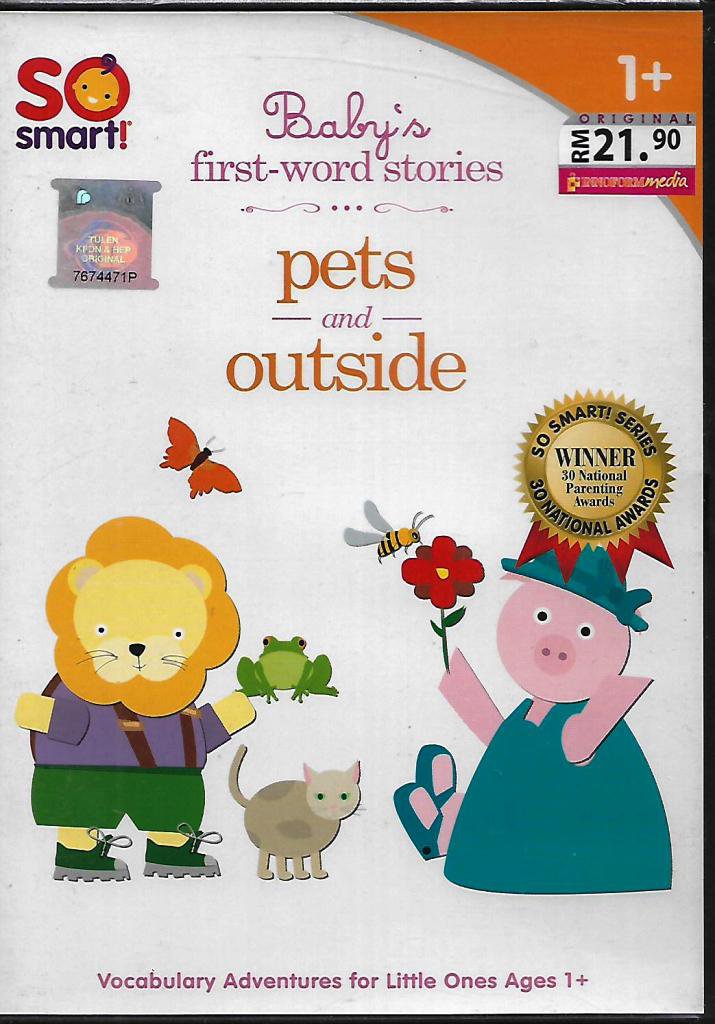 So Smart Baby First Word Stories DVD Pets Outside Vocabulary Age 1 ...