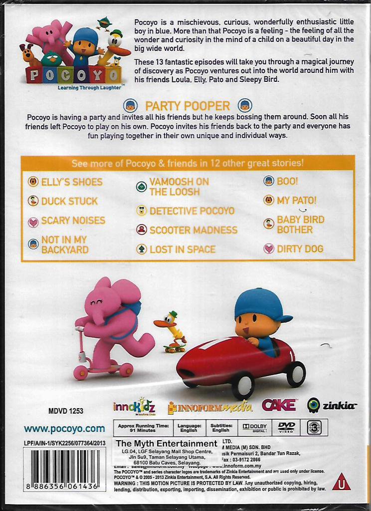 Pocoyo Learning Through Laughter DVD Series 2 Party Pooper + 12 Episode ... Pocoyo Learning Through Laughter DVD Series 2 Party Pooper + 12 Episode ...