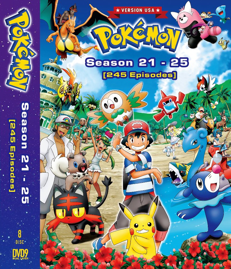 Pokemon Season 21-25 245 Episodes Japanese Anime DVD USA Version ...