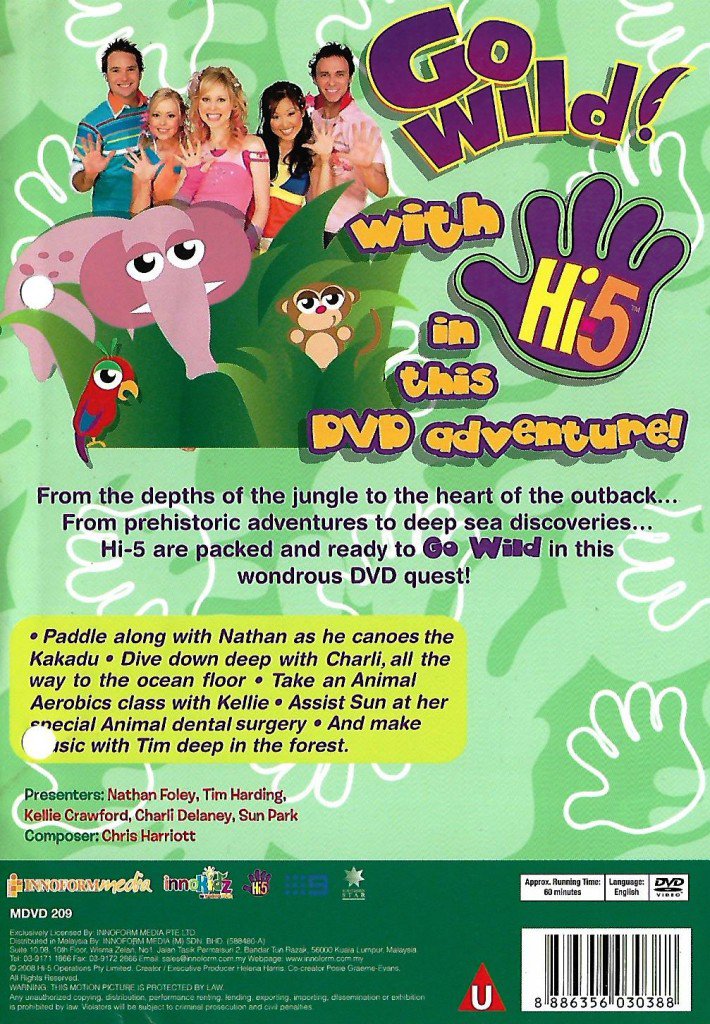 Hi-5 Go Wild DVD 2007 Series 9 Australian Children TV Educational Show ...