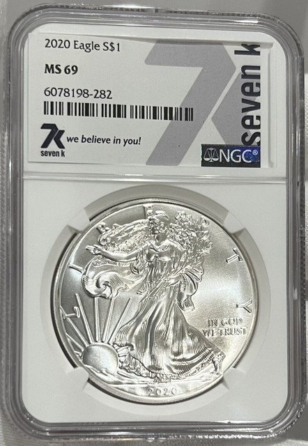 1 US Coin 2020 Eagle s$1 Silver MS 69 NGC LOC 9?