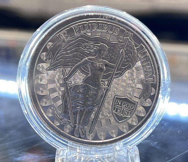 New 1 US Coin Lady Liberty Freedom Girl Sword Unity Symbol Beautiful ...