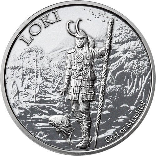 1 US Coin Norse God Loki God Of Mischief Valkyrie horse 1 oz silver .999