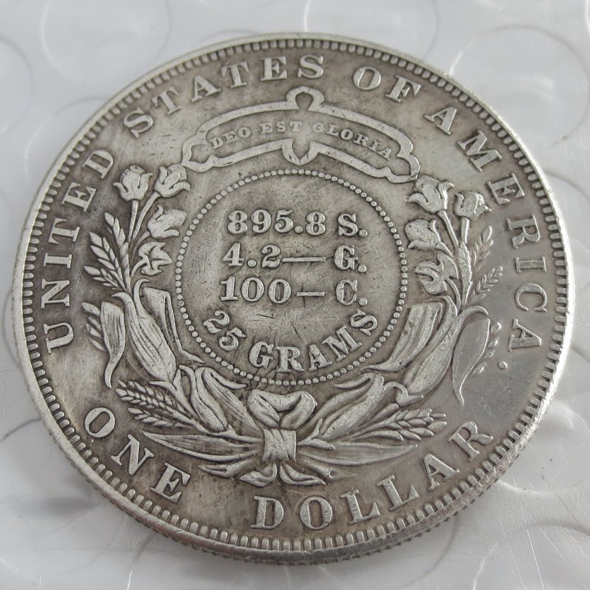 US 1880 Metric Dollar Barber's Head Patterns copy coin