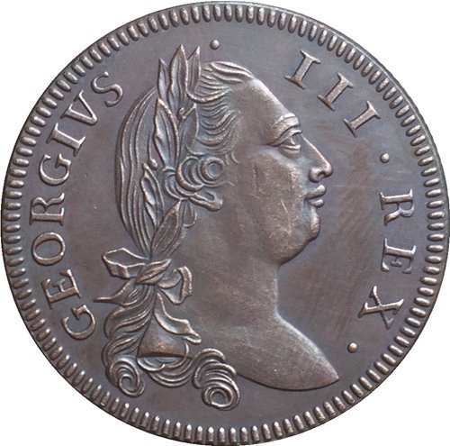 Ireland George III 1/2 Penny 1782 coins copy