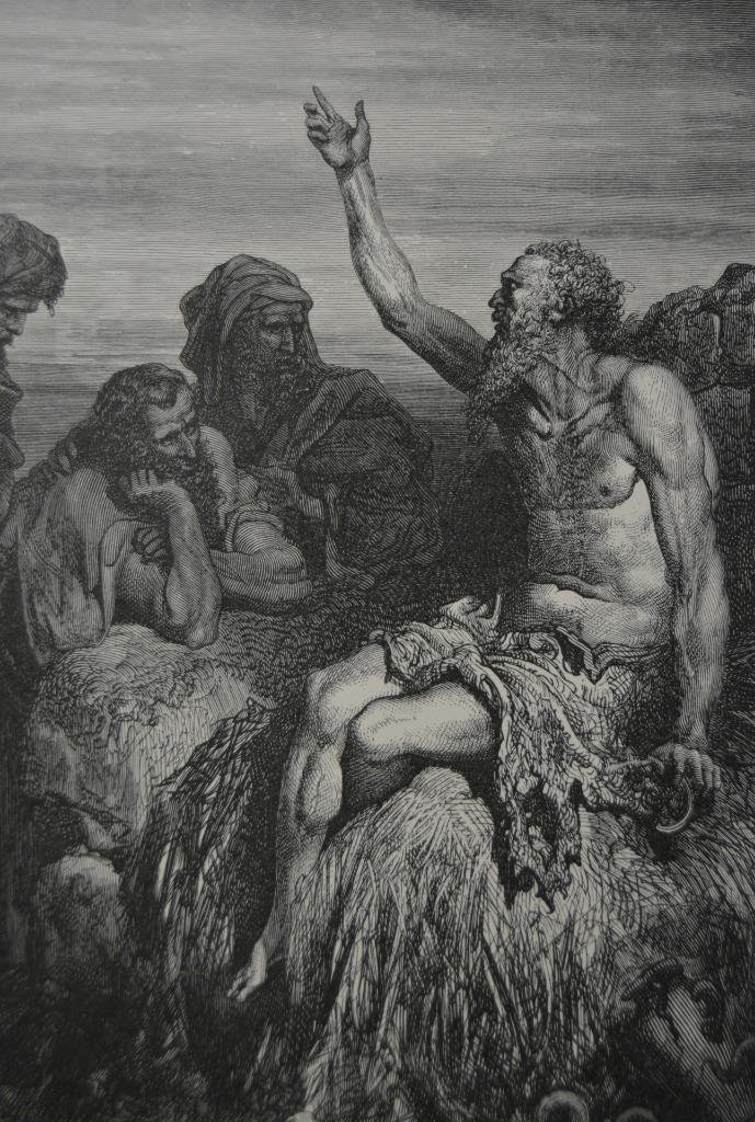 Gustave Dore Job and his Friends Christianity Art Print Antique ...