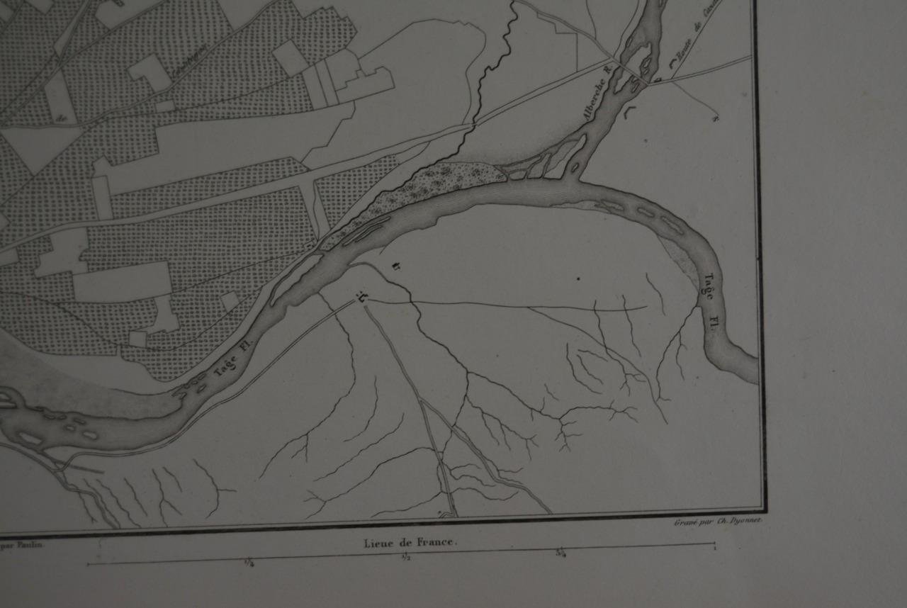 Antique 1850's Map Talavera Spain Large 11x17 Original Art Engraving