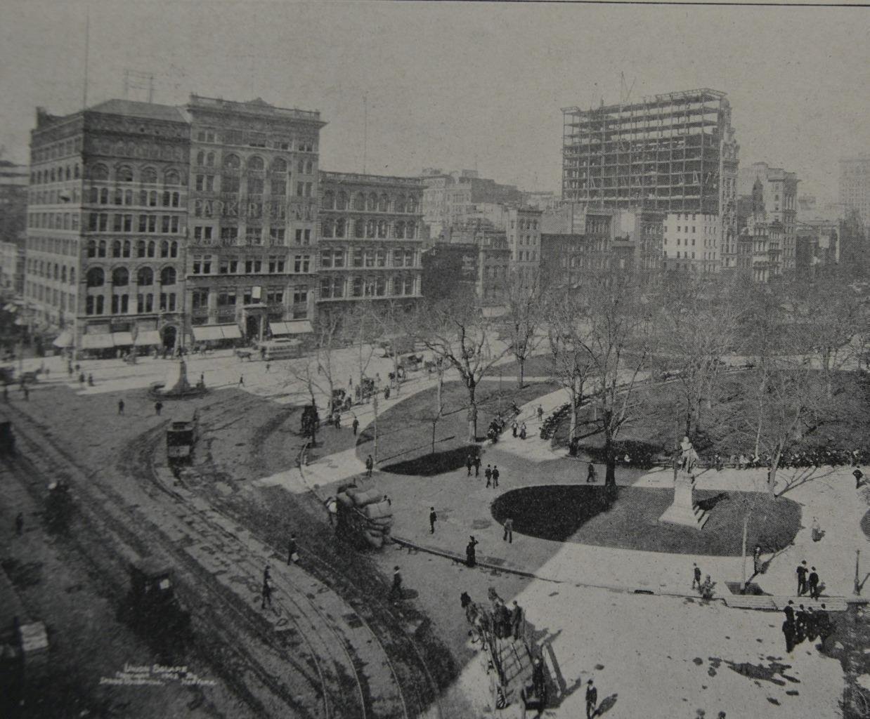 Antique New York City 1904 Art Print Union Square Wal Art Decoration
