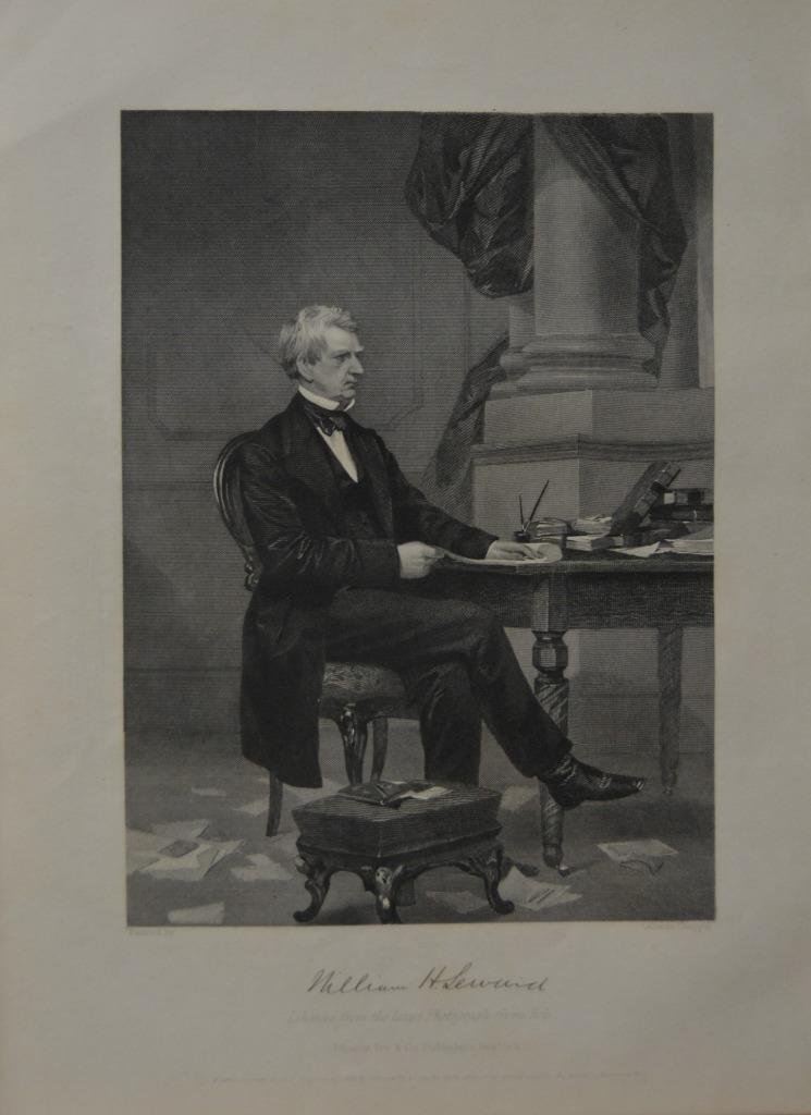 Antique US Civil War Secretary of State William Seward Engraving ...