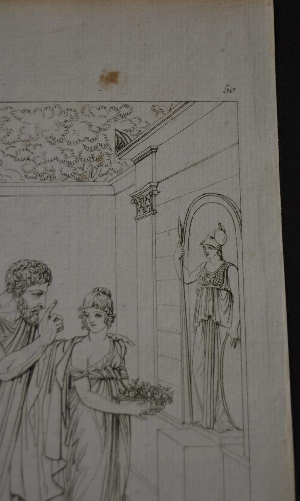 Ancient Greek Mythology Art Engraving Antique 1820's Cleobulus Sage of ...