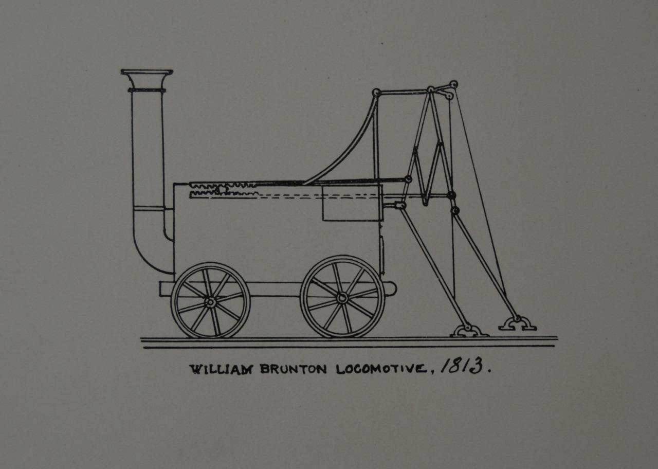 Antique Locomotive Train Art Print History Original Brunton's Engine 1815