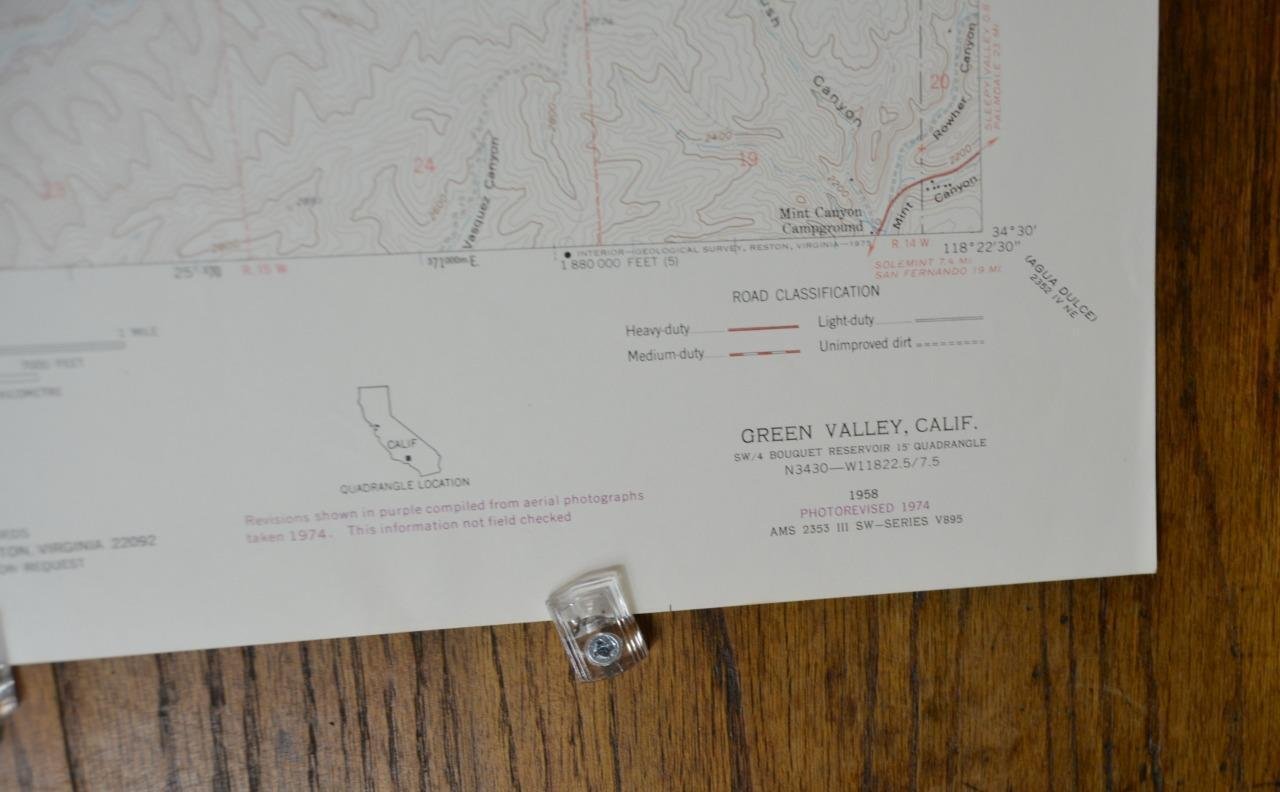 USGS Topographic Map Vintage Green Valley California Original 1974