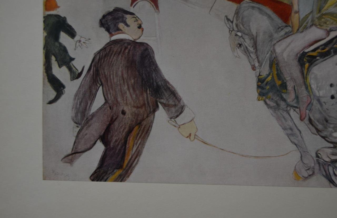 Toulouse-Lautrec Equestrienne Cirque Fernando Vintage 1950's Print Wall Art