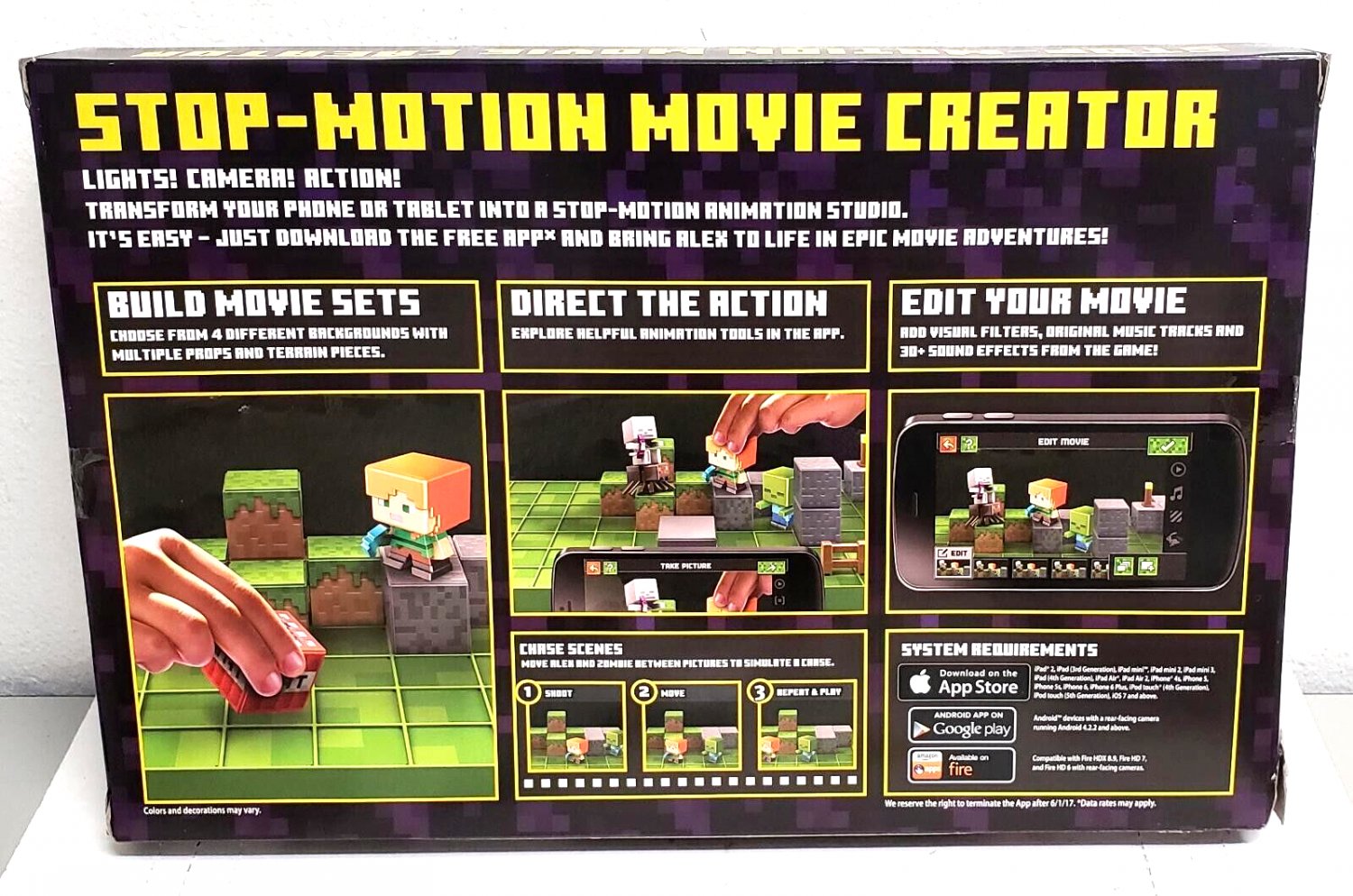 NEW Mattel Mojang Minecraft Stop Motion Movie Creator (DYT67)