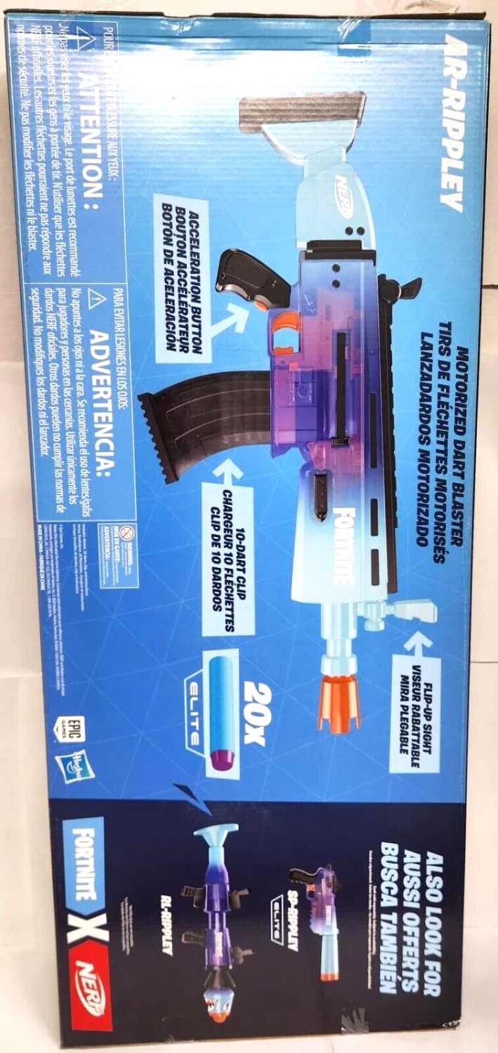 NEW NERF Fortnite AR RIPPLEY Motorized Dart Blaster