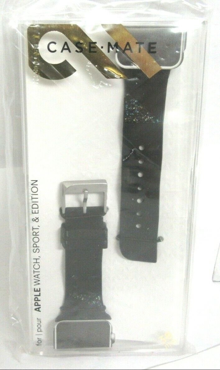 Case-Mate - Facets Smartwatch Glitter Band for Apple Watch 38mm - Black