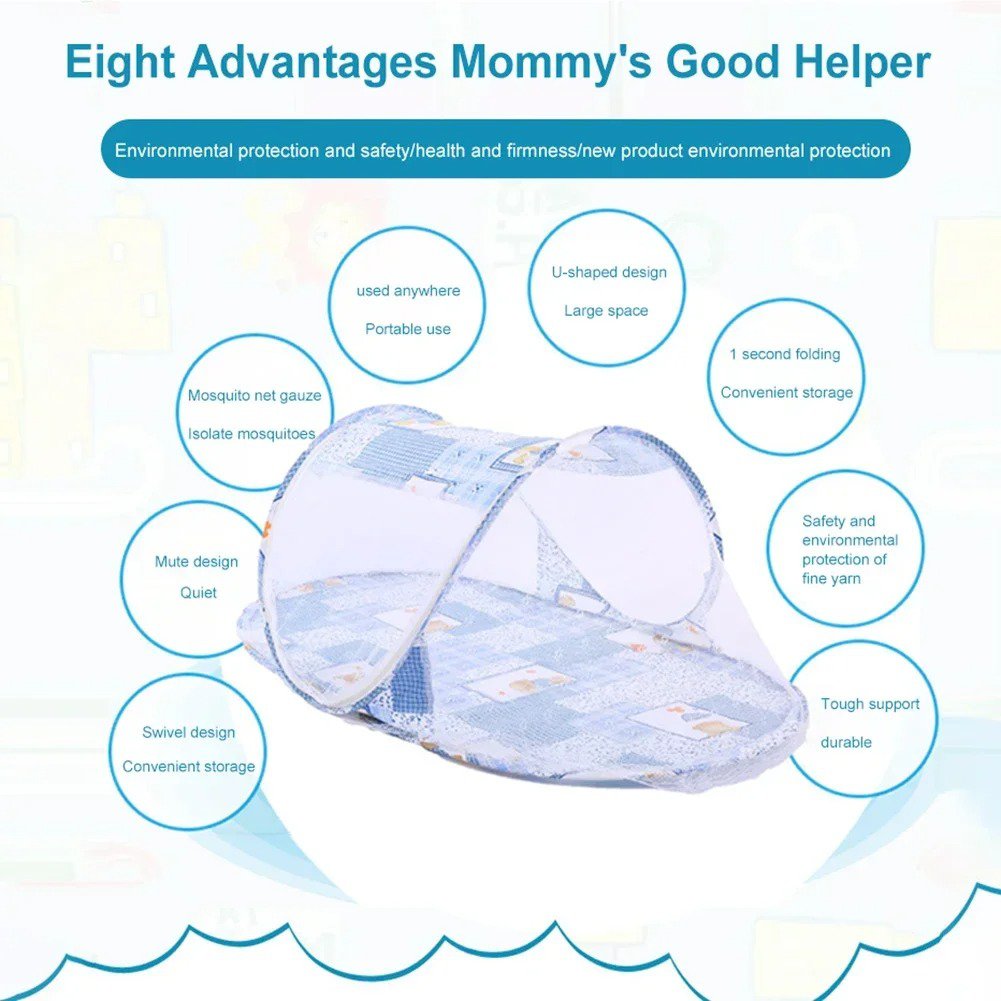 Mosquito Net for Baby Cribs Portable Baby Bed Foldable Summer Children