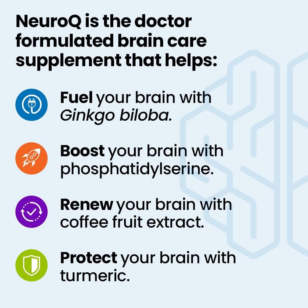 NeuroQ Memory & Focus - Boosts Cognitive Performance & Healthy Brain
