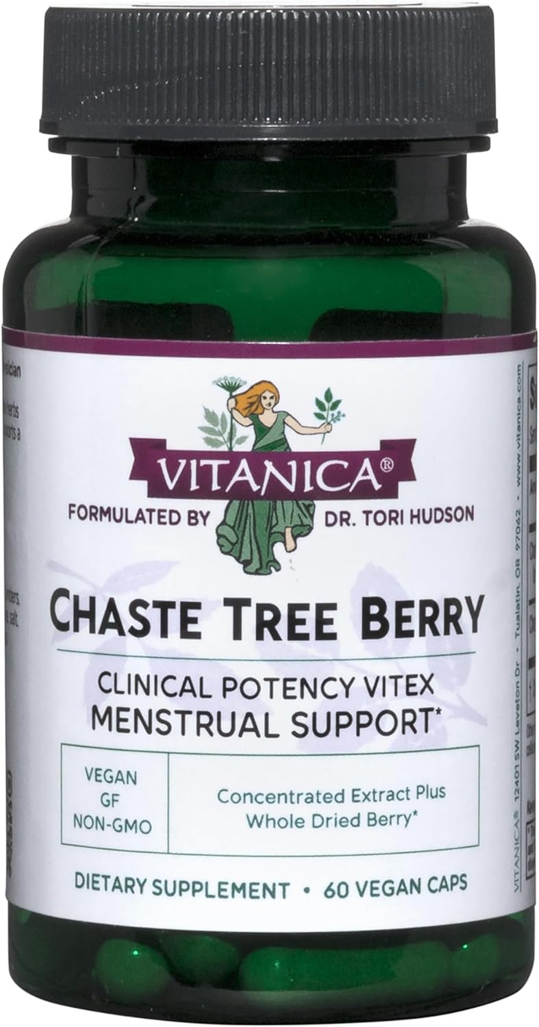 Vitanica Chaste Tree Berry Extract, Vitex Chasteberry Supplement for Women