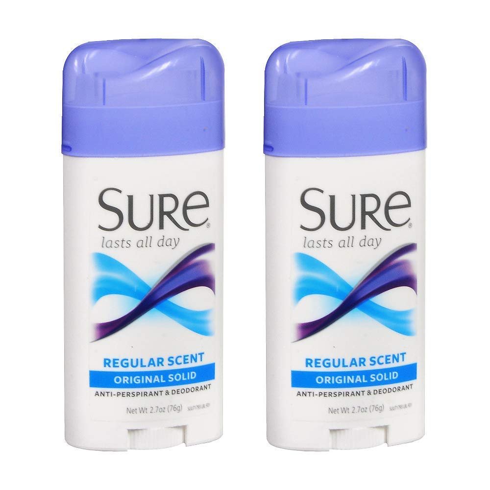 Sure Original Solid Anti Perspirant and Deodorant, Regular Scent, 2.7 ...