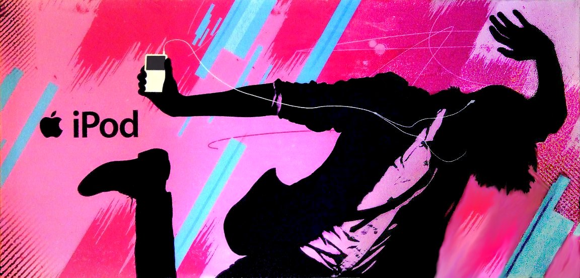 iPod Original AD Poster COLORS Huge 3' x 6' Rare 2005 Mint