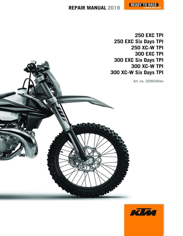 KTM Service Workshop Shop Manual ebook 2019 250 EXC Six Days TPI