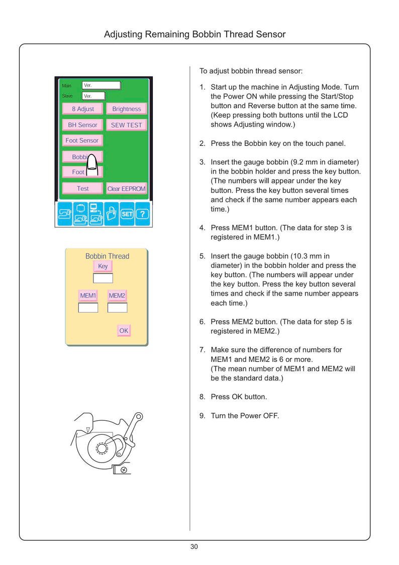 JANOME MC10000 Service manual & Parts List * Memory Craft 10000 * MC-10000