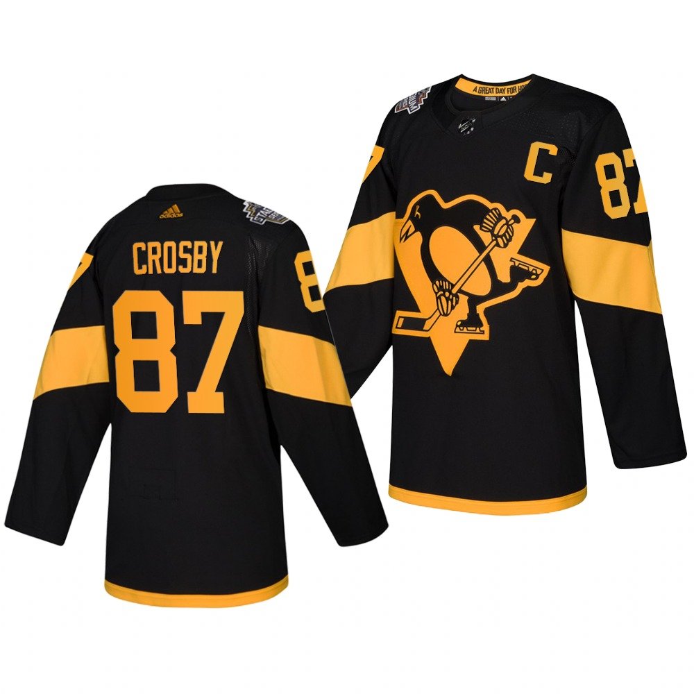 Sidney Crosby Penguins 2019 Stadium Series Black Jersey