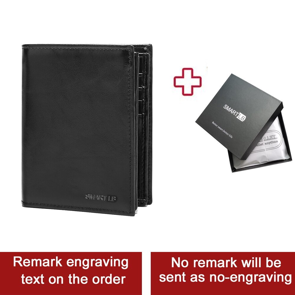 Black With Box_Smart LB Genuine Leather Men Wallet High capacity card ...