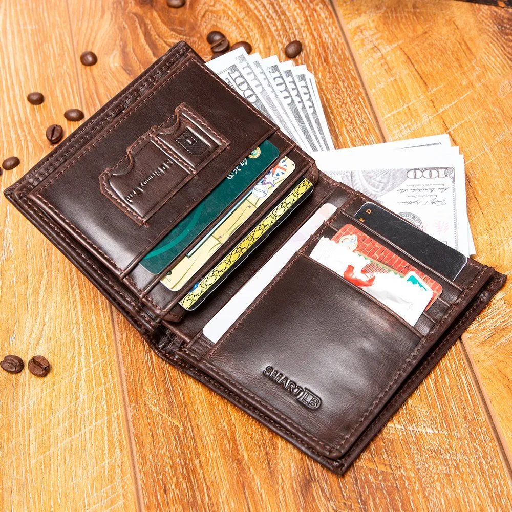 Black With Box_Smart LB Genuine Leather Men Wallet High capacity card ...