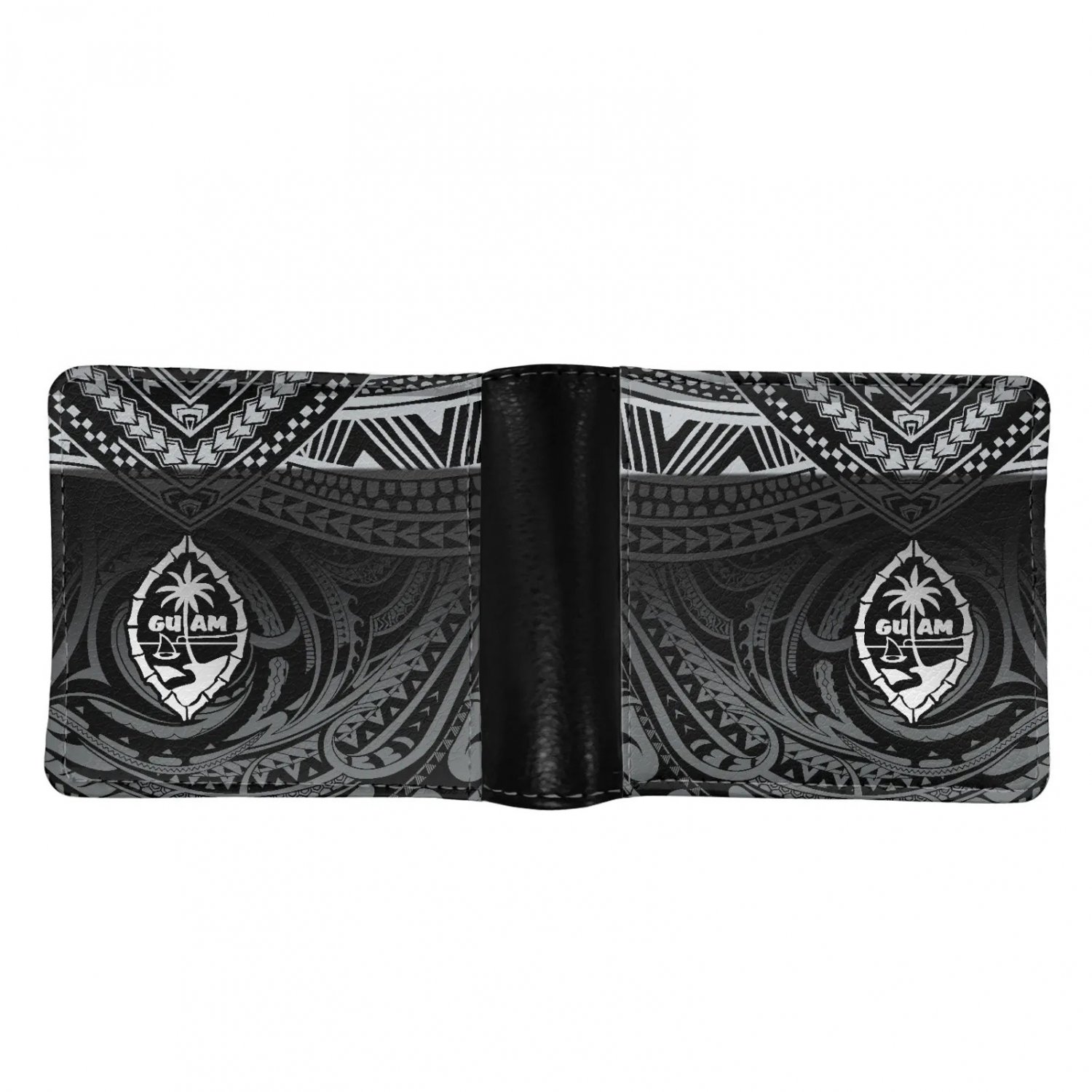 LY2108174F45_Newest Style Polynesian Samoa Blue Wallet With Golden ...