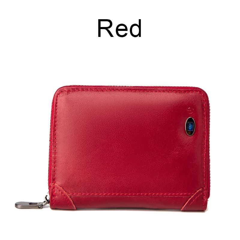 Smart Red_Smart Wallet Bluetooth-compatible Man Women Zipper Coin Purse ...