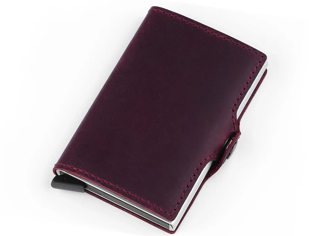 purple_Personalized Custom Lettering Men Women Rfid Wallet Genuine ...