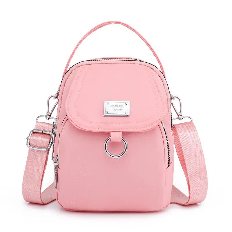 pink_Fashion 3 Layers Women Mini Bag High Quality Durable Fabric Girls ...