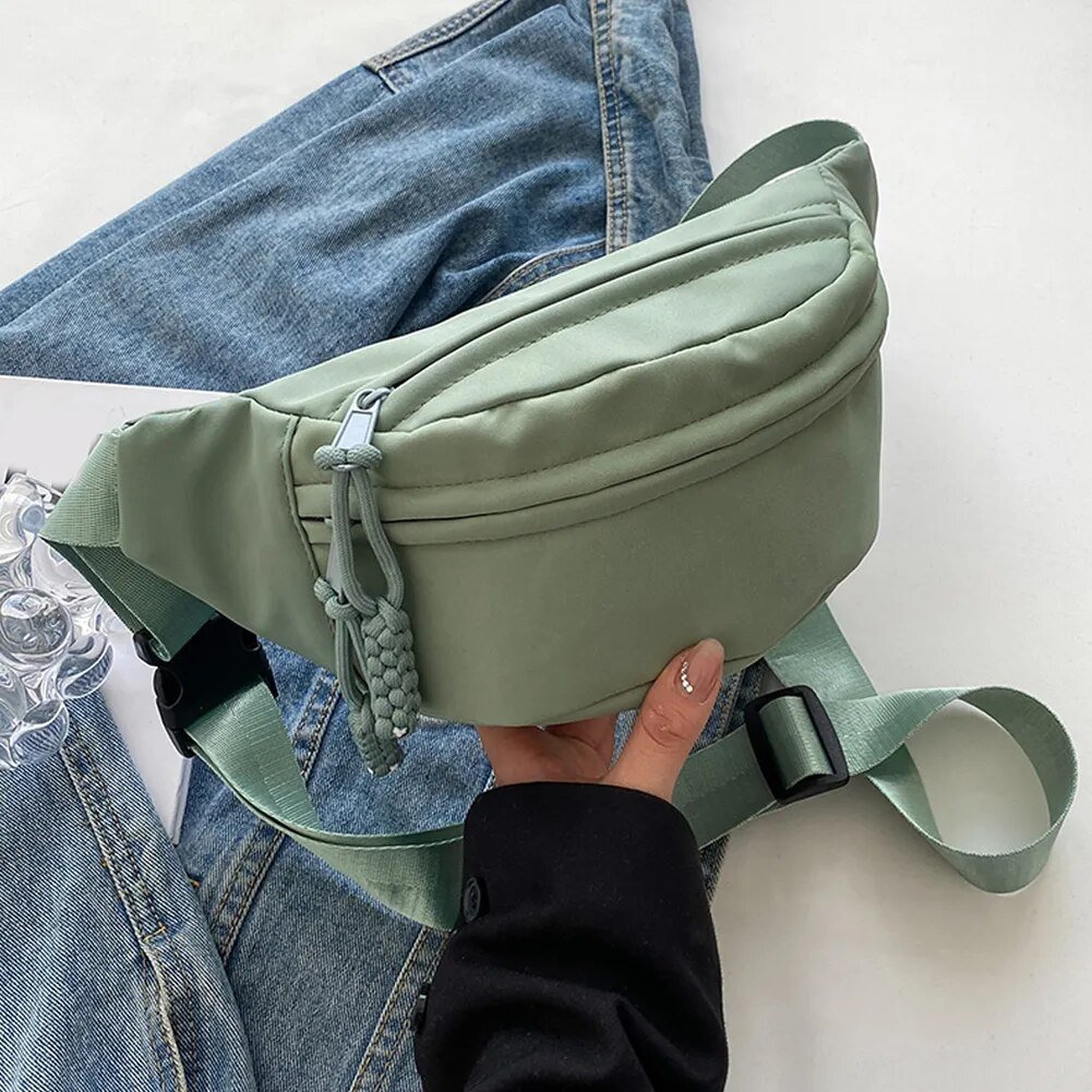 Green 29x13x10cm_Chest Bag Banana bag for Women Sling Crossbody Waist ...