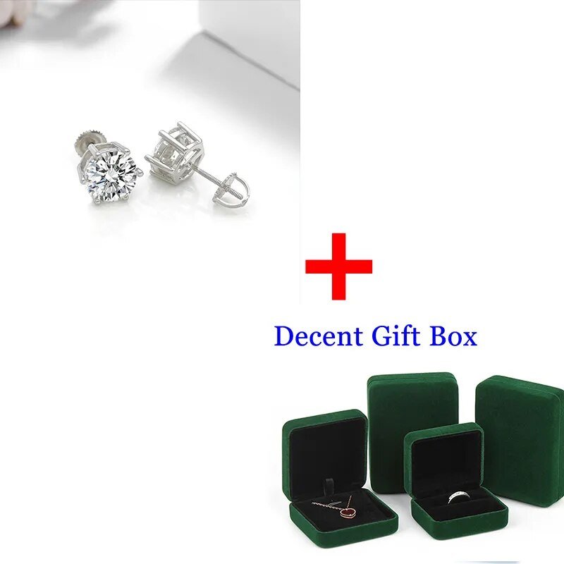 sliver-box_DJMAX 0.3-4ct Moissanite Earring Studs for Women Original ...