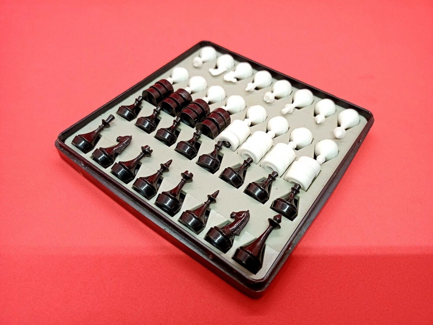Soviet Travel Chess Set Mini Chess and Checkers With Magnet