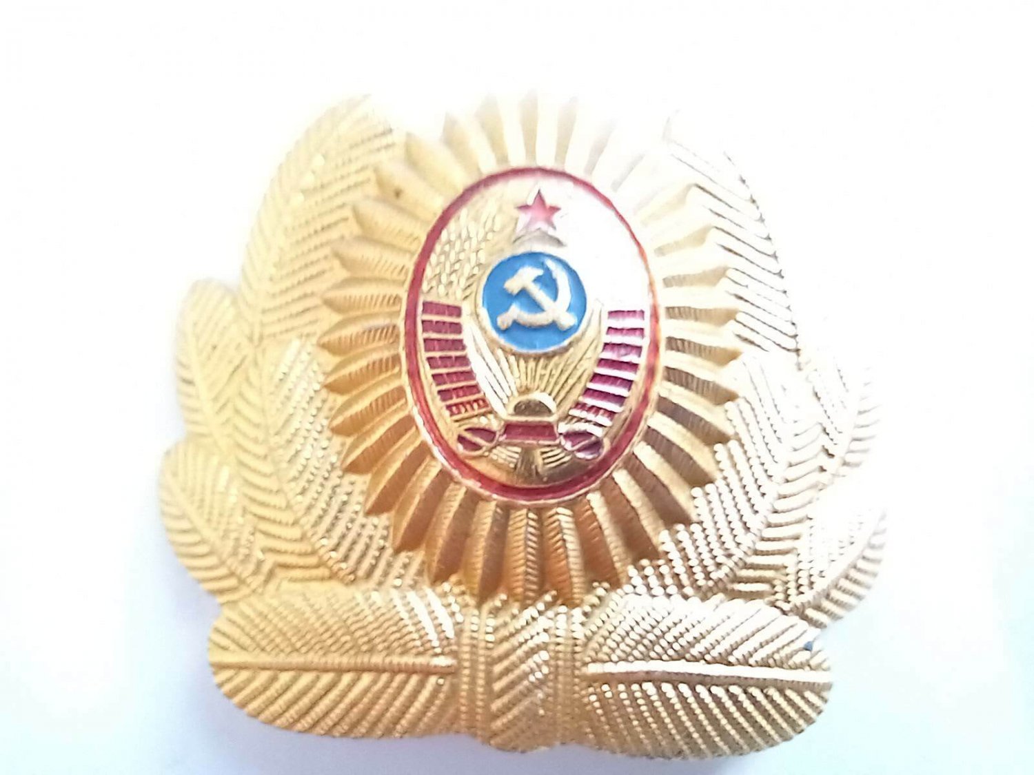 Cap Badge Soviet Policeman Insignia USSR Militsiya 1980s