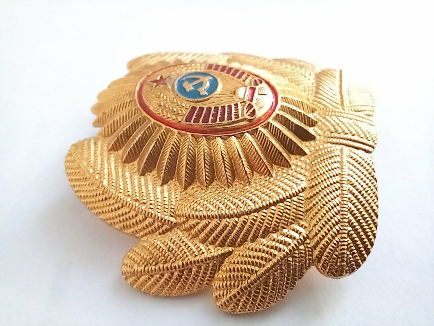 Cap Badge Soviet Policeman Insignia USSR Militsiya 1980s