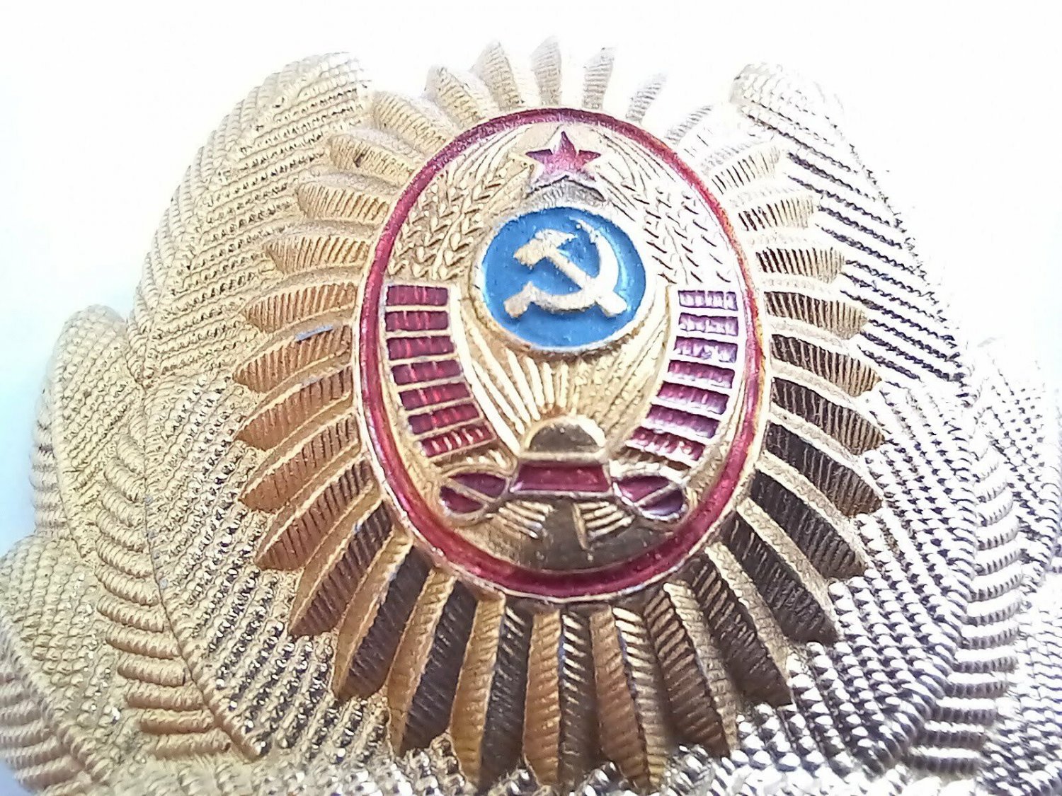 Cap Badge Soviet Policeman Insignia USSR Militsiya 1980s
