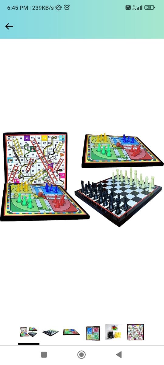 Wooden Ludo Game Snakes Ladders & Chess Board Combo with 2 Set