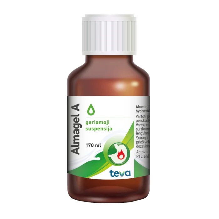 TEVA ALMAGEL A 170ml Oral Suspension Stomach Aches & Ulcer Symptoms