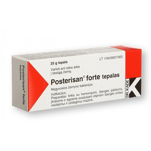 Posterisan forte ointment, 25 g Hemorrhoids treatment