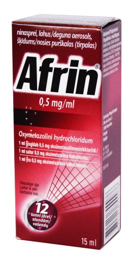 Afrin Original 12 Hour Nasal Decongestant Pump Mist, 15 ml.