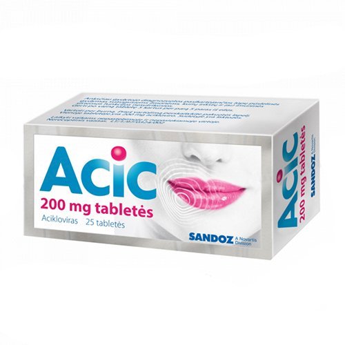 Acic 200mg tablets N25 - Treatment of cold sores